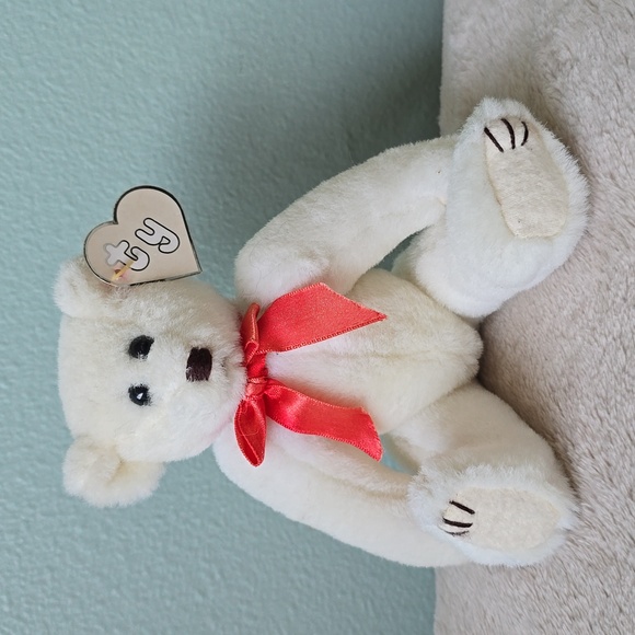 Ty | Toys | 992 Gilbert 1st Gen Tag Ty Attic Treasure White Teddy Bear ...